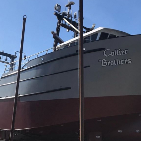 F/V Collier Brothers Launches after 12 foot expansion and sponson job ...